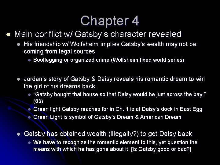 The Great Gatsby So we beat on boats