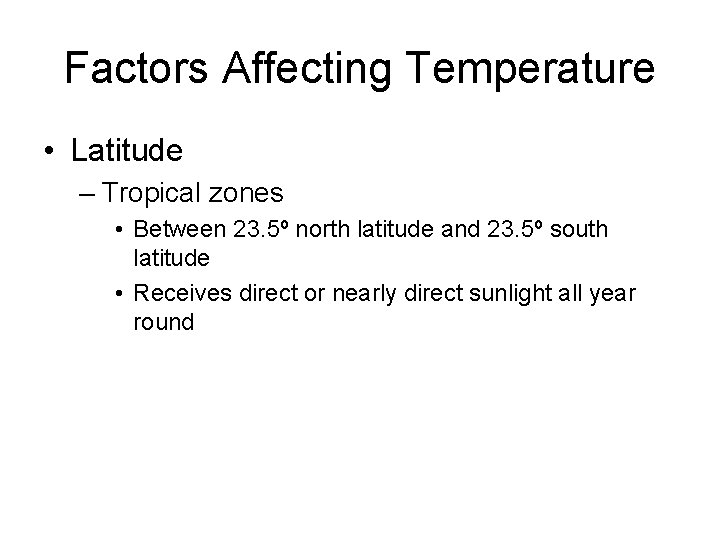 Climate and Climate Change Factors Affecting Precipitation Two