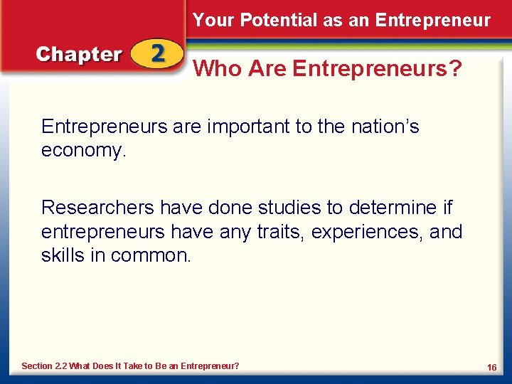 Your Potential as an Entrepreneur Back to Table