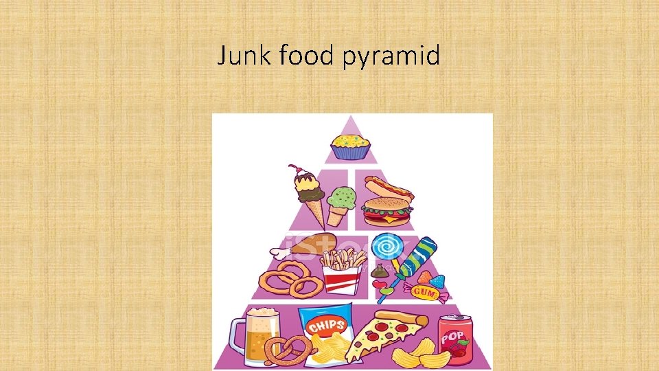 Healthy food and junk food Fruit and vegetables