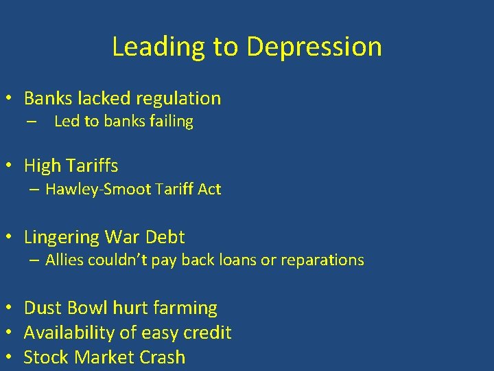 The Stock Market Crash The Great Depression How