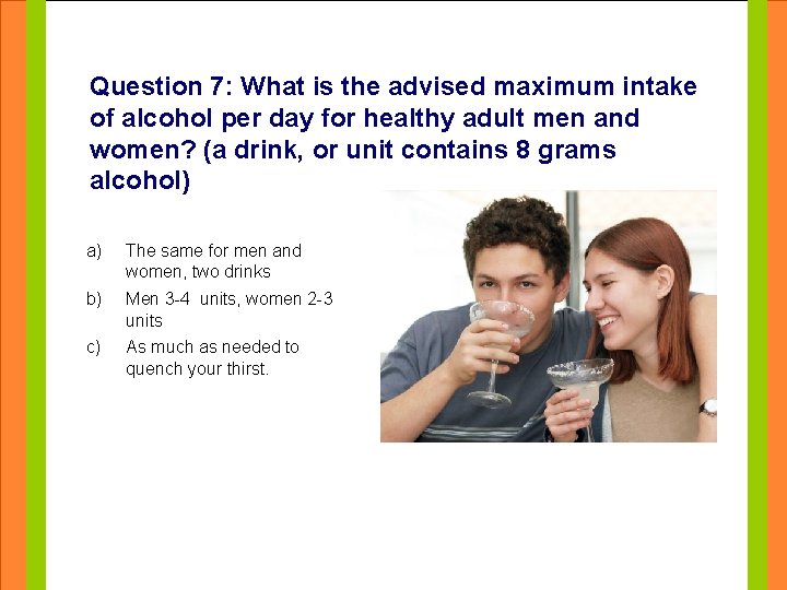 Talking About Alcohol quiz How much do you