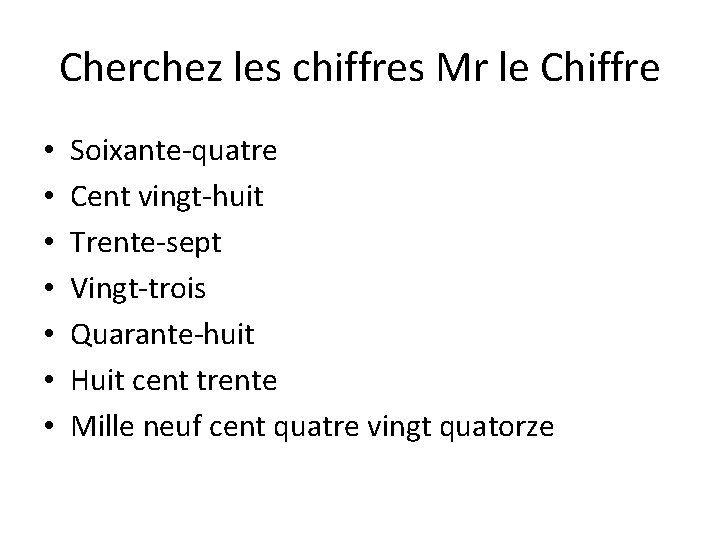 Les nombres 1 1000 De un dix Deux
