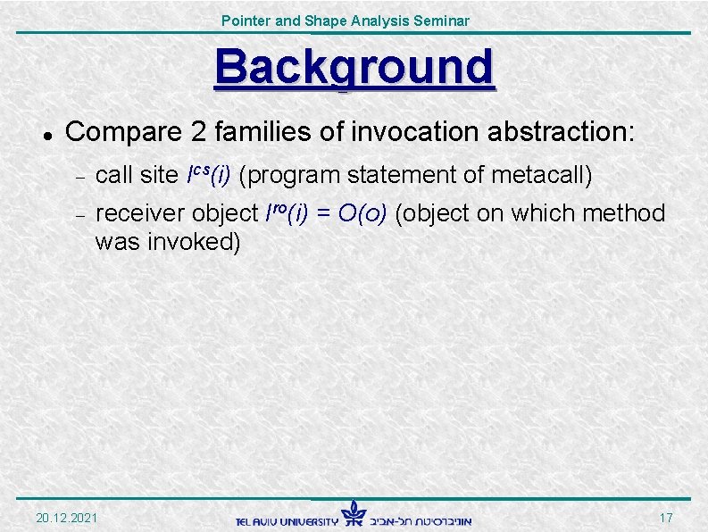 Pointer And Shape Analysis Seminar Contextsensitive Pointsto Analysis 7797