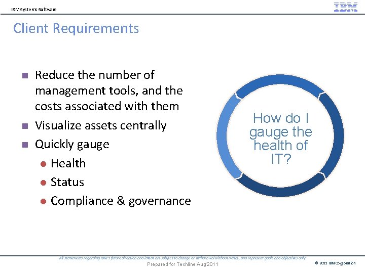 IBM Systems Software Transforming your IT with IBM