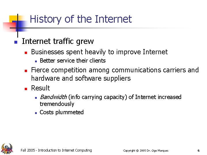Topic 1 Introduction to the Internet Web and