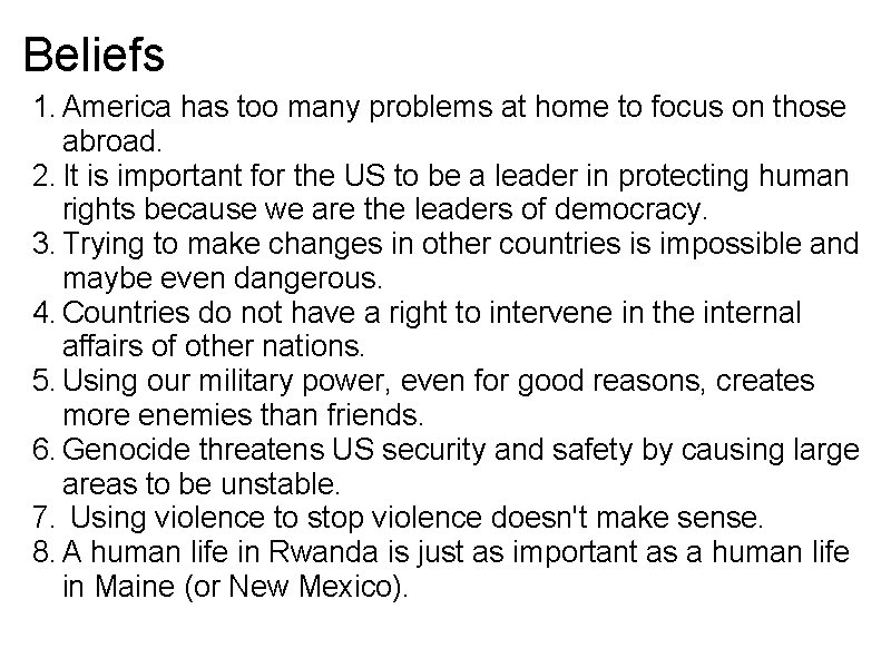 Stages in Genocide Classification putting people into groups