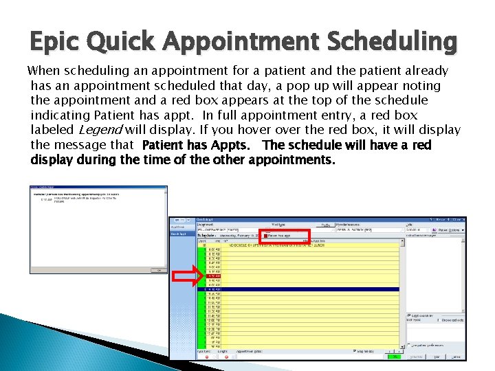 Lesson 4 Epic Quick Appointment Scheduling This material
