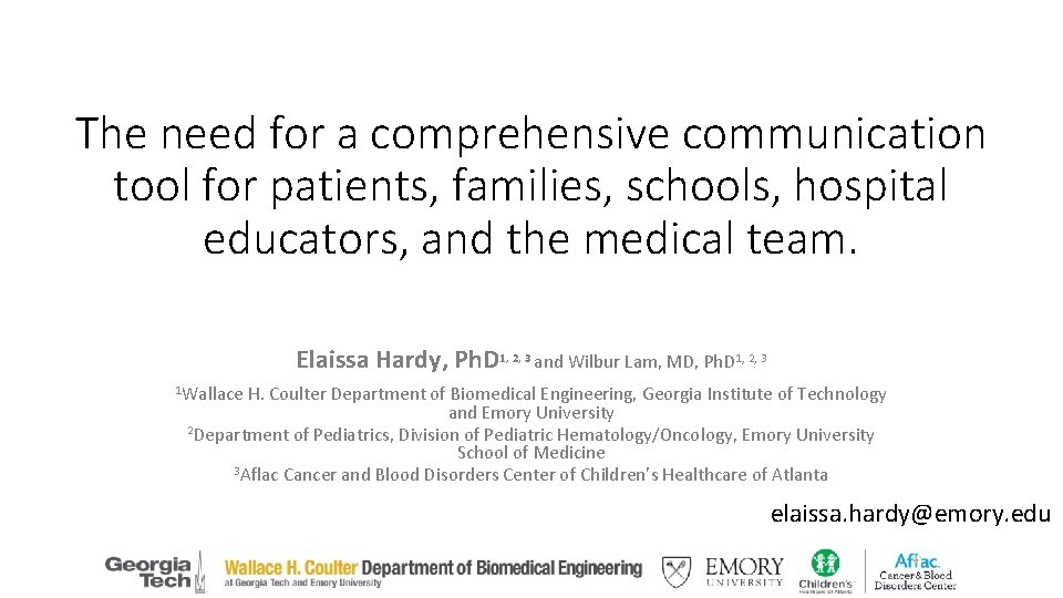 The need for a comprehensive communication tool for