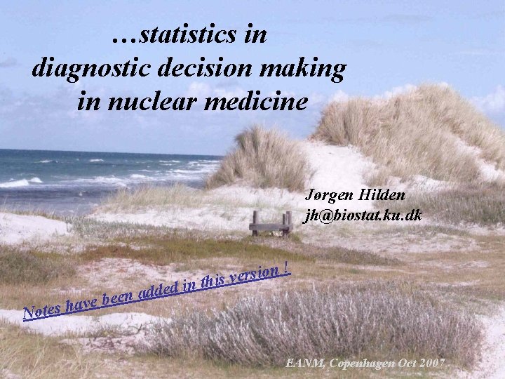 statistics in diagnostic decision making in nuclear medicine