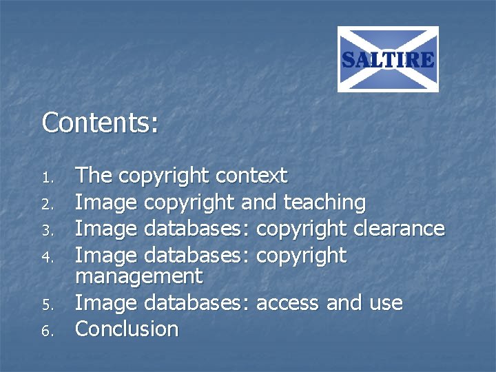 Contents 1 2 3 4 5 6 The