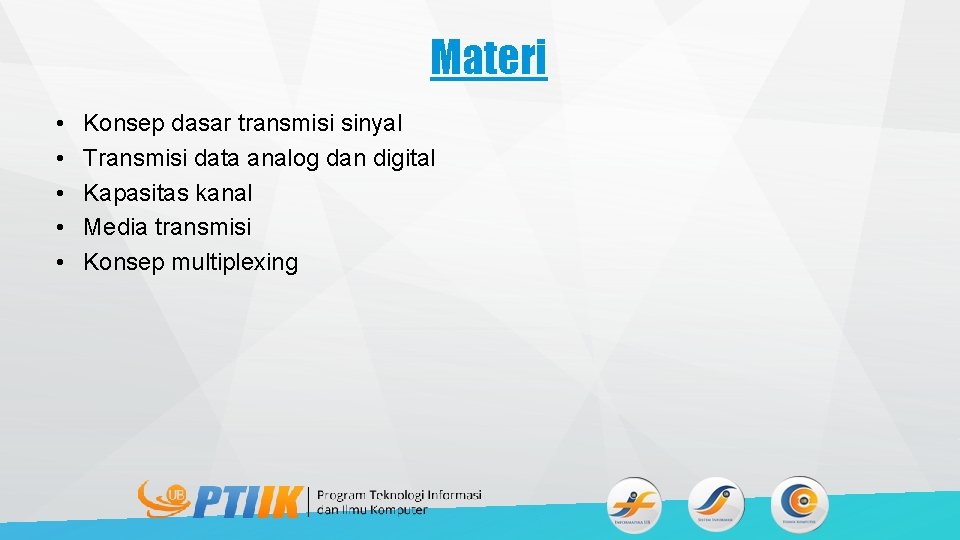 Jaringan Nirkabel Bab 2 Dasar Transmisi Sinyal Materi