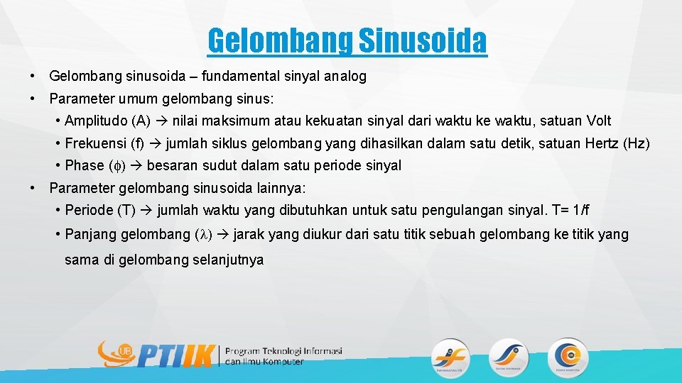 Jaringan Nirkabel Bab 2 Dasar Transmisi Sinyal Materi