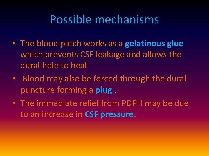 Epidural blood patch Dr S Parthasarathy MD DA