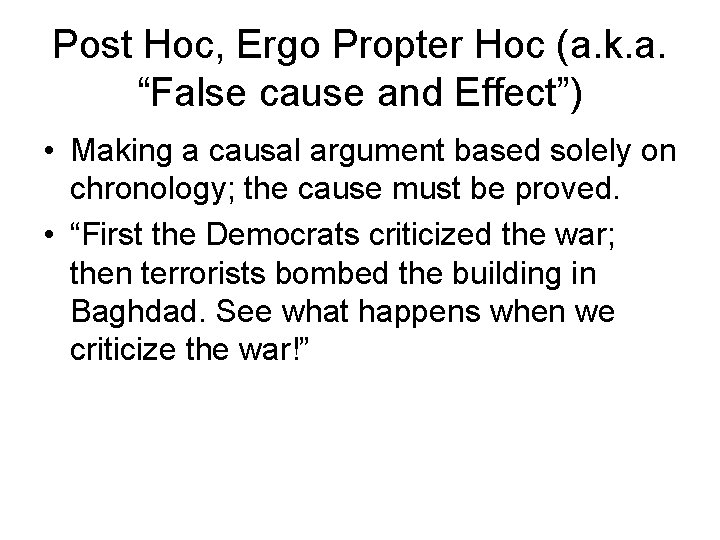 Fallacies A Brief Guide Fallacies Fallacies are used