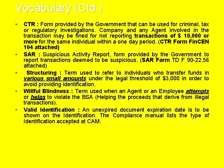 Prepared by Jean Similien Chief Compliance Officer Alexandra