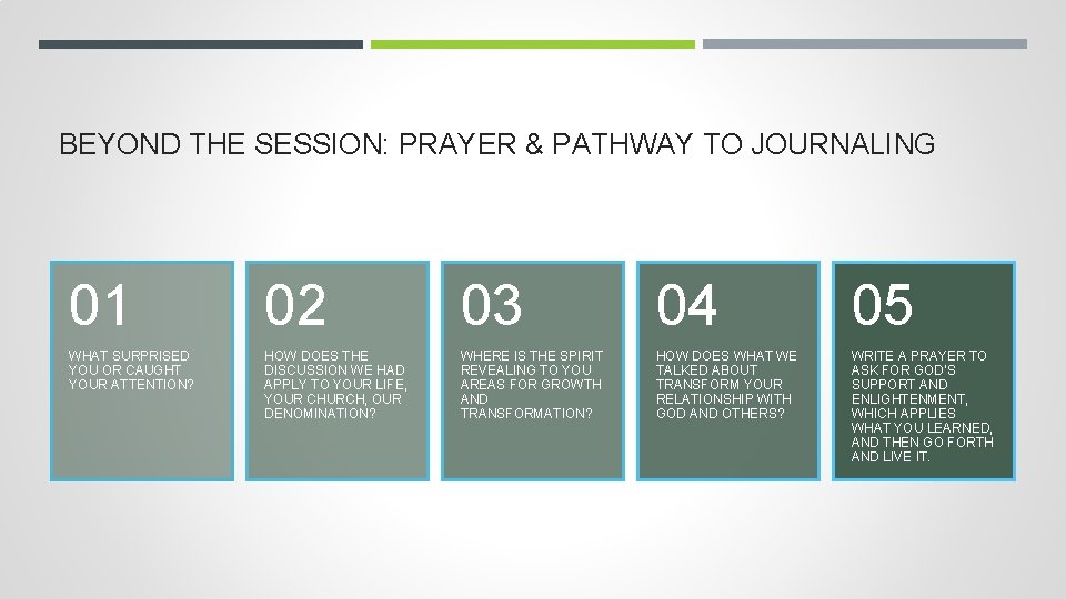 OPENING PRAYER Gracious and Merciful God who moves