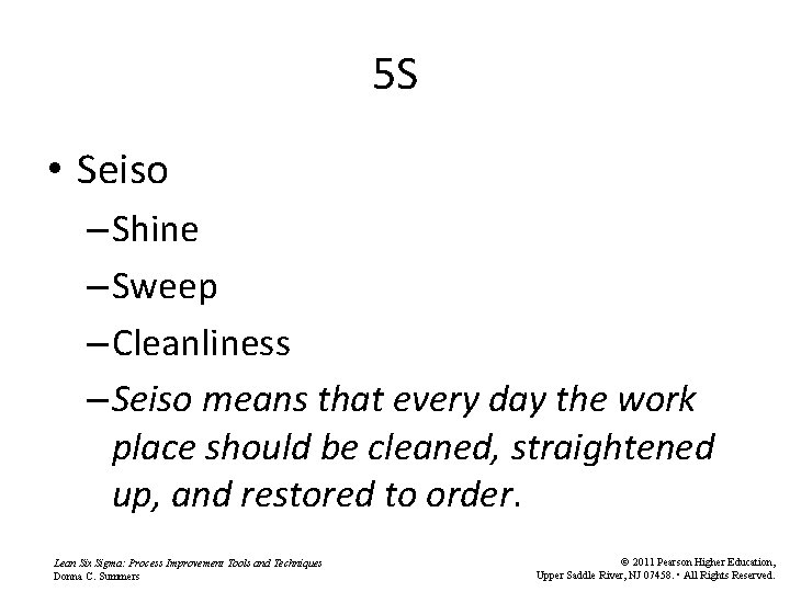 5 S Chapter 12 Lean Six Sigma Process