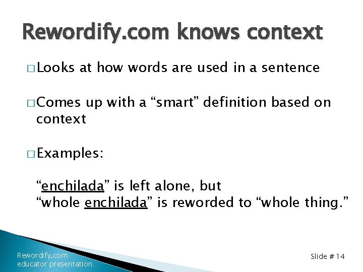 Rewordify com Information for teachers The basics Rewordify