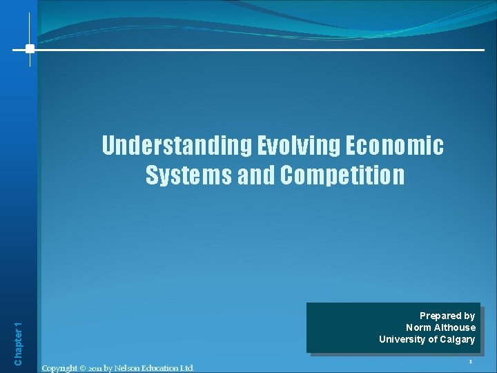 Chapter 1 Understanding Evolving Economic Systems and Competition