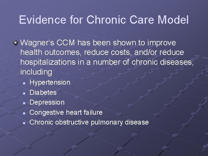 Integrating Chronic Disease Care Resident Education with Clinic