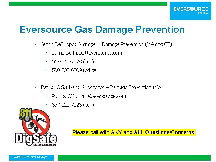 Eversource Gas Damage Prevention Jenna De Filippo Manager