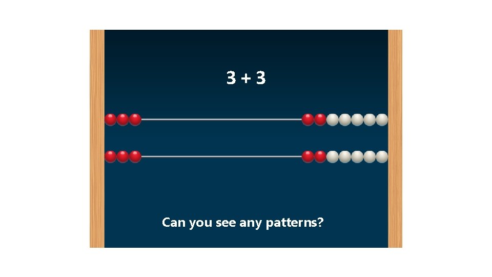 Rekenrek activity Doubles Try not to count the