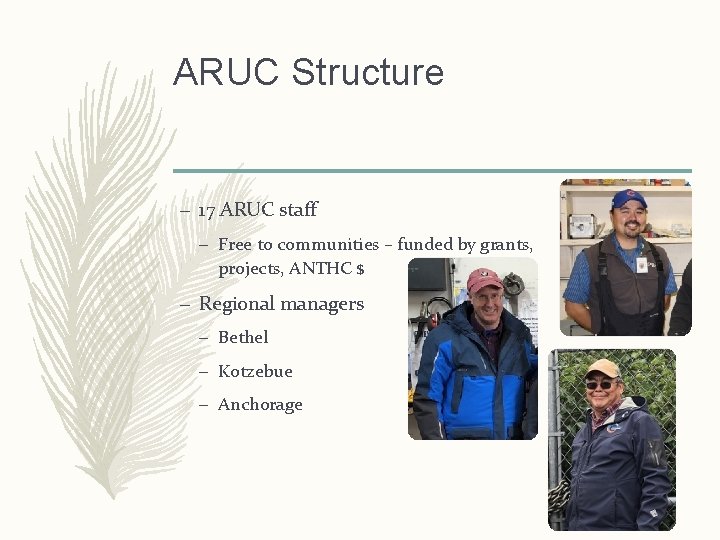 Alaska Rural Utility Collaborative Francine Moreno Sr Program