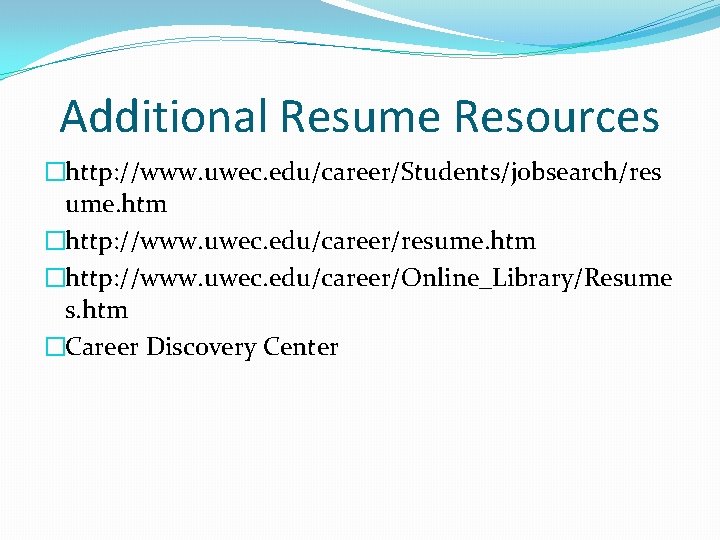 Resumes Staci Heidtke Career Services Schofield 230 Types