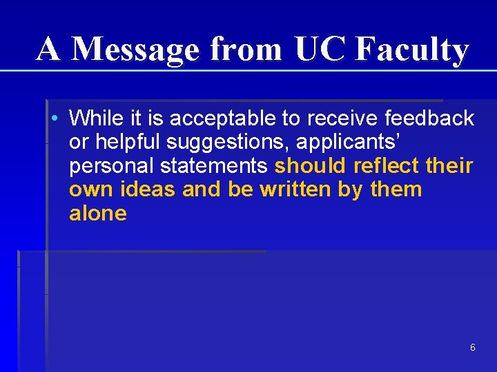 The Personal Statement Strategies for Supporting Students UC