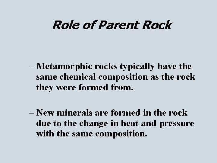 Metamorphic Rocks PART 1 OBJECTIVES n Define Metamorphism