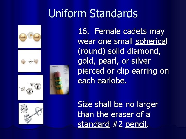 Uniform Standards l Duties and responsibilities of uniform