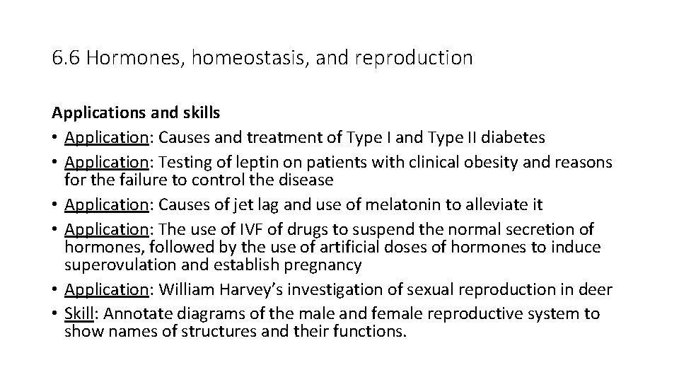 6 6 Hormones homeostasis and reproduction Essential idea