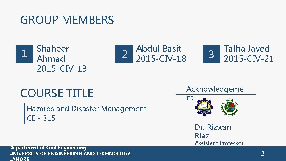 MULTI HAZARD VULNERABILITY AND RISK ASSESSMENT MHVRA Department