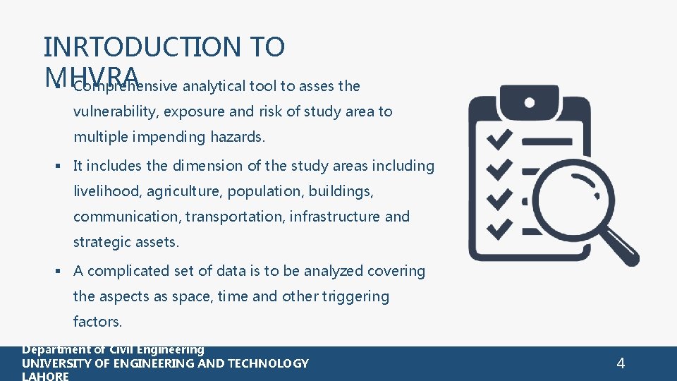 MULTI HAZARD VULNERABILITY AND RISK ASSESSMENT MHVRA Department