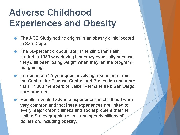 Obesity Prevention Education and Body Mass Index BMI