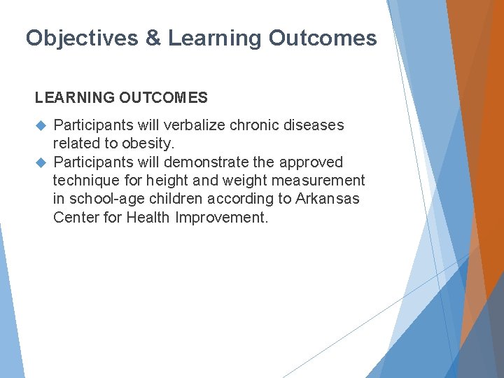Obesity Prevention Education and Body Mass Index BMI