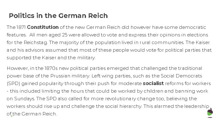 History The German Reich 1871 1918 Ms Barnett