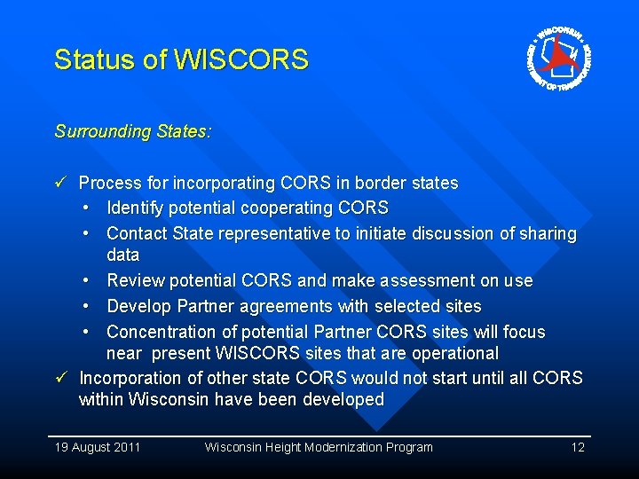 Wisconsin Height Modernization Program Scope Status and Future