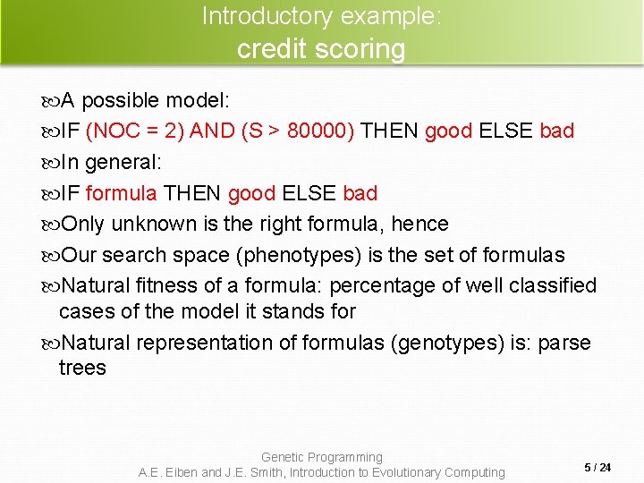 Genetic Programming Chapter 6 Genetic Programming A E