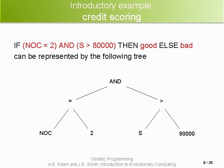 Genetic Programming Chapter 6 Genetic Programming A E