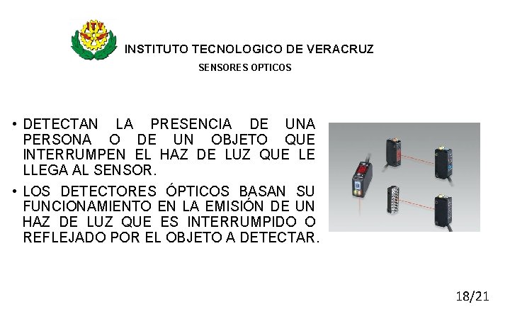 INSTITUTO TECNOLOGICO DE VERACRUZ 1 5 Sensores internos