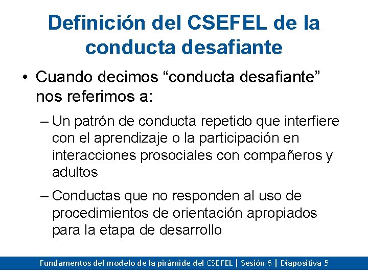Fundamentos del modelo de la pirmide del CSEFEL