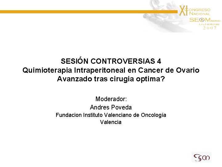 SESIN CONTROVERSIAS 4 Quimioterapia Intraperitoneal en Cancer de