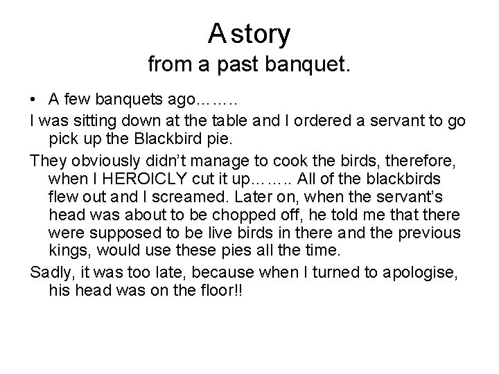 MY BANQUET WITH FRANCIS THE FIRST By William