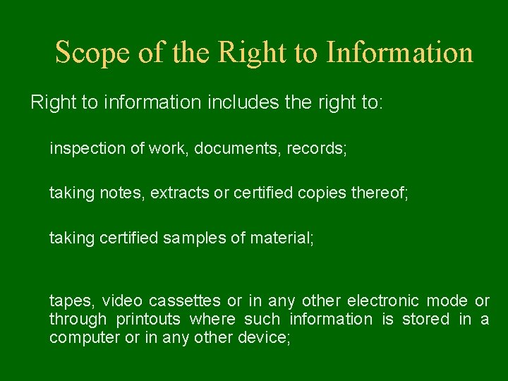 Right to Information Act 2005 Presentation by R