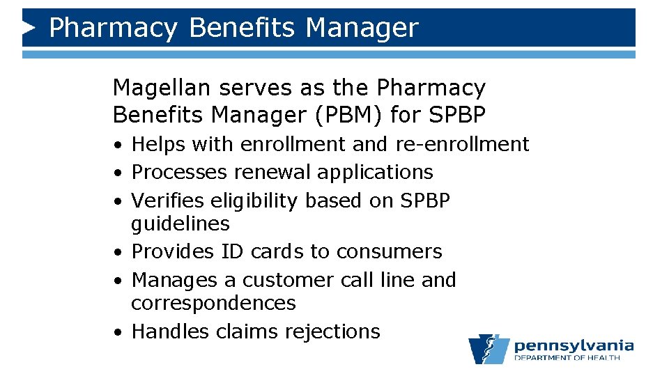 Overview of the Special Pharmaceutical Benefits Program SPBP