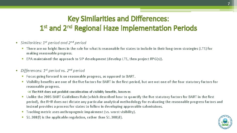 Regional Haze Melinda Beaver US EPA Office of