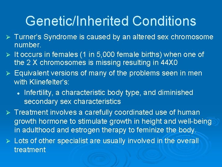 Managing Chronic Conditions Classifications Geneticinherited Congenital ...