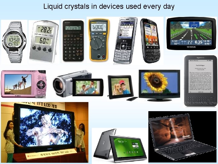 Liquid crystals in devices used every day Cholesteric